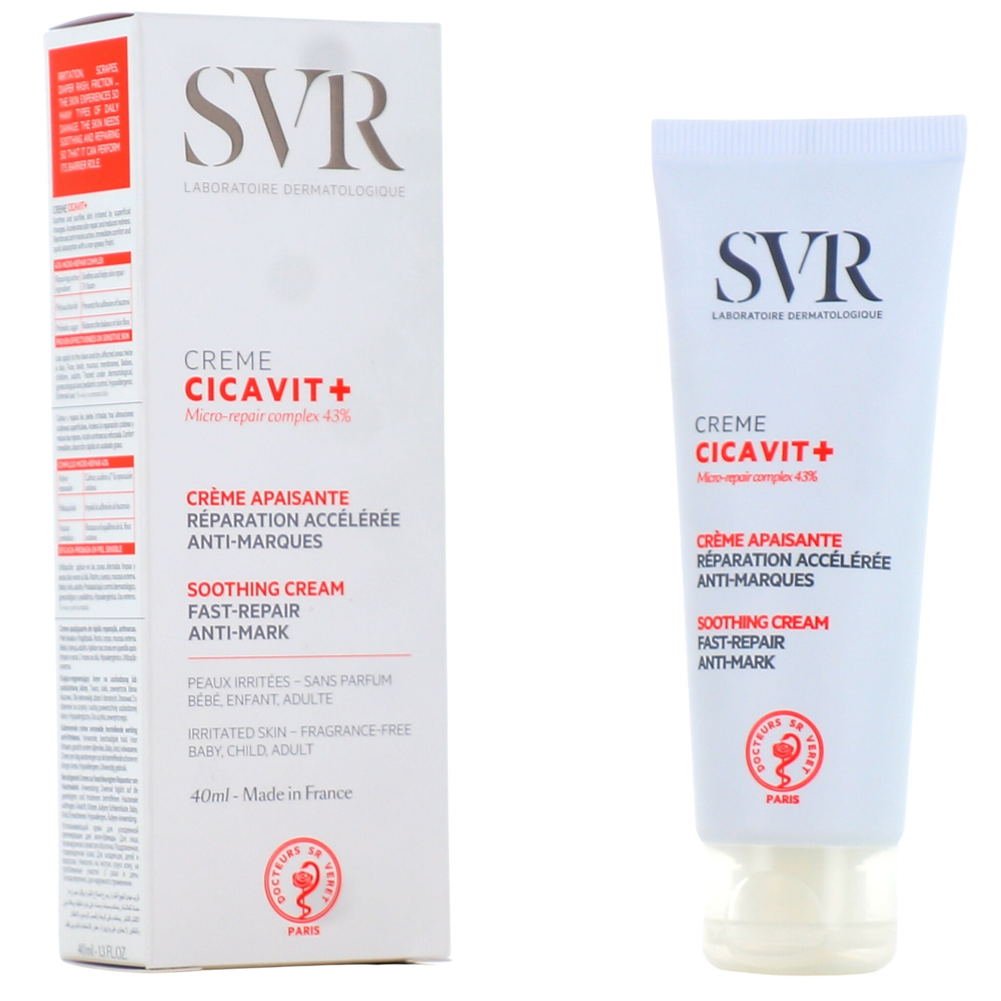 SVR Cicavit+ Crème Apaisante 40ml - MaPara Tunisie