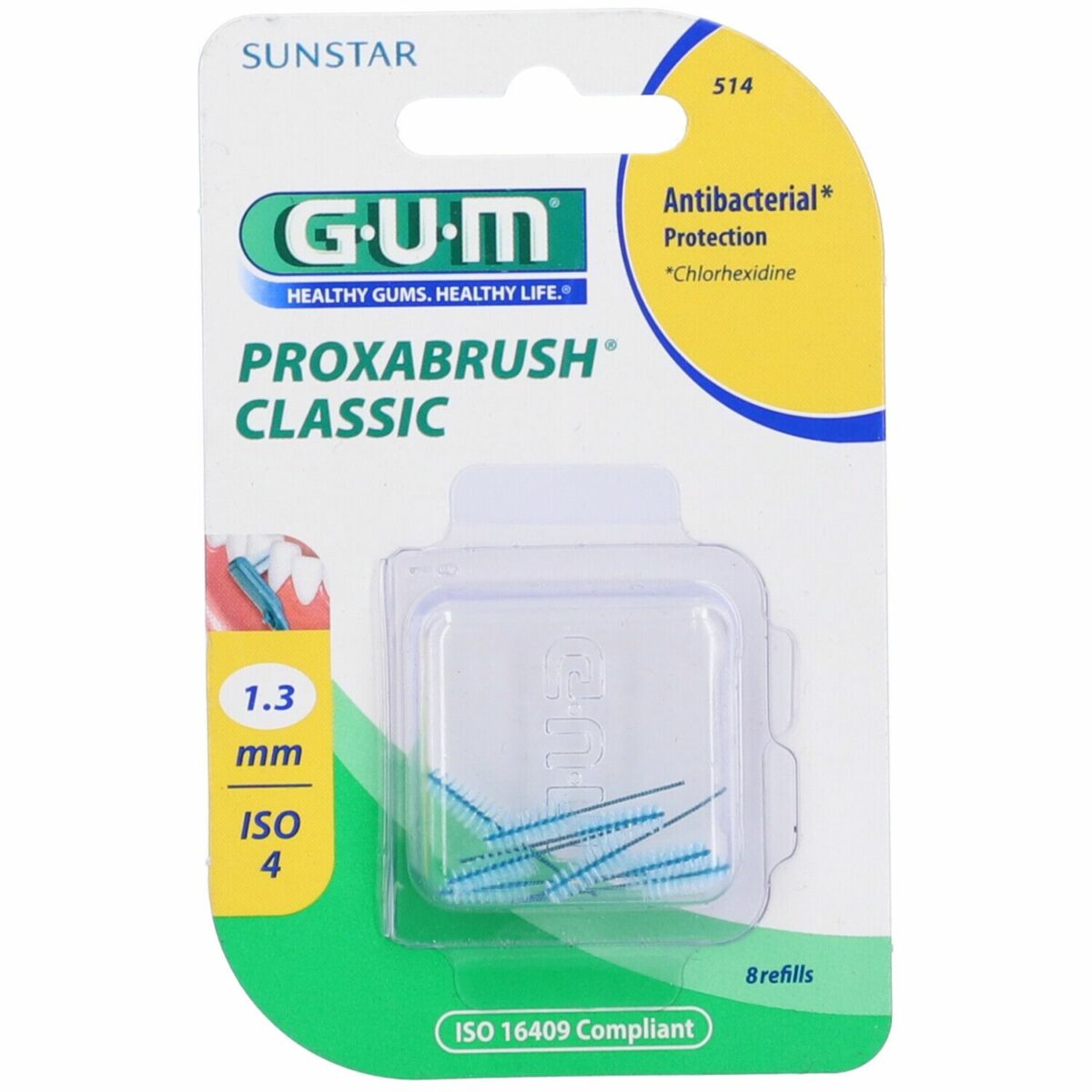 GUM Brossette Interdentaire Proxabrush Classic 1,3mm 514 - MaPara Tunisie