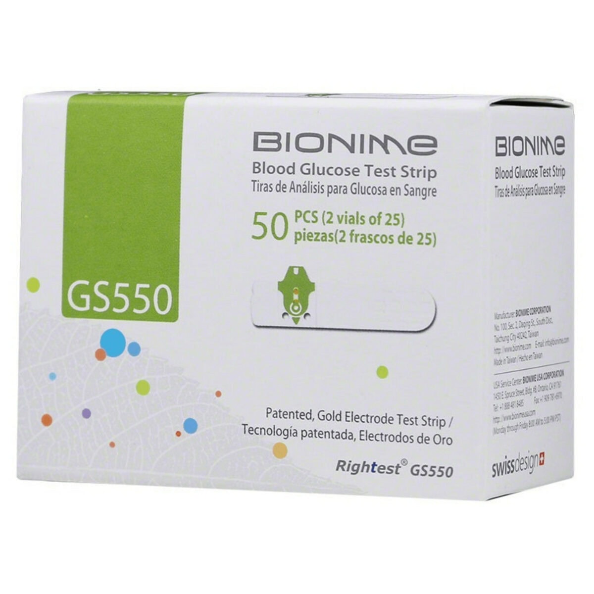 BIONIME bandelettes GS550 - 50 Bandelettes - MaPara Tunisie