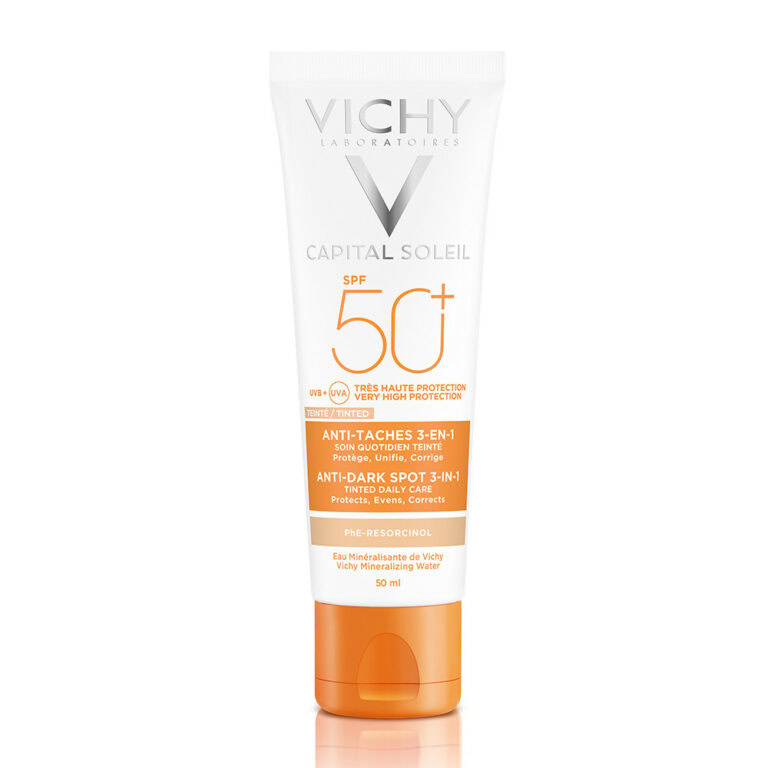 Vichy CAPITAL SOLEIL Soin anti-taches teinté 3 en 1 SPF50+ 50ml - MaPara Tunisie