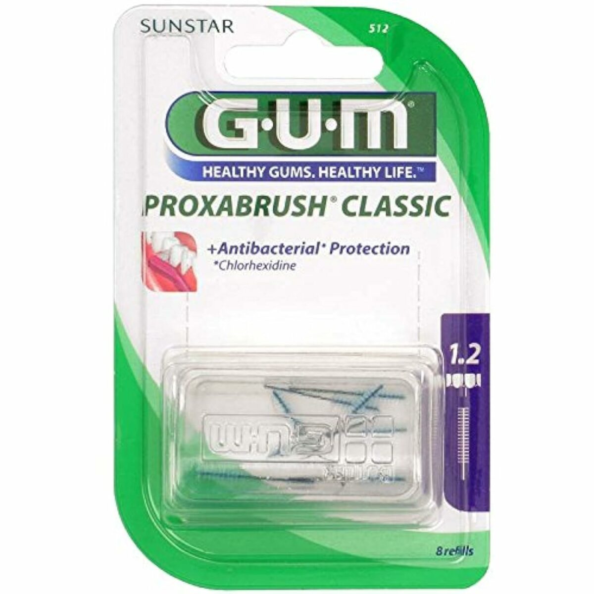 GUM Brossette Interdentaire Proxabrush Classic 1,2mm 512 - MaPara Tunisie