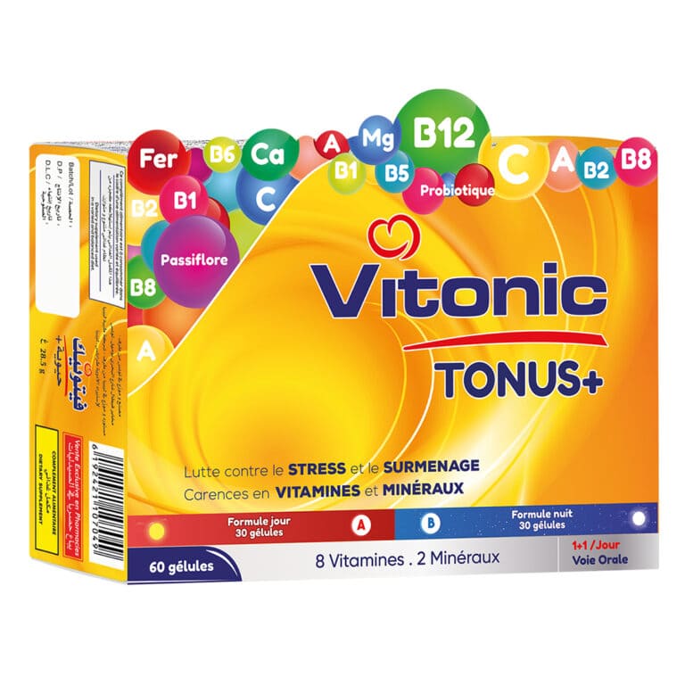 VITONIC Tonus+ Jour et Nuit 60 Gelules - MaPara Tunisie
