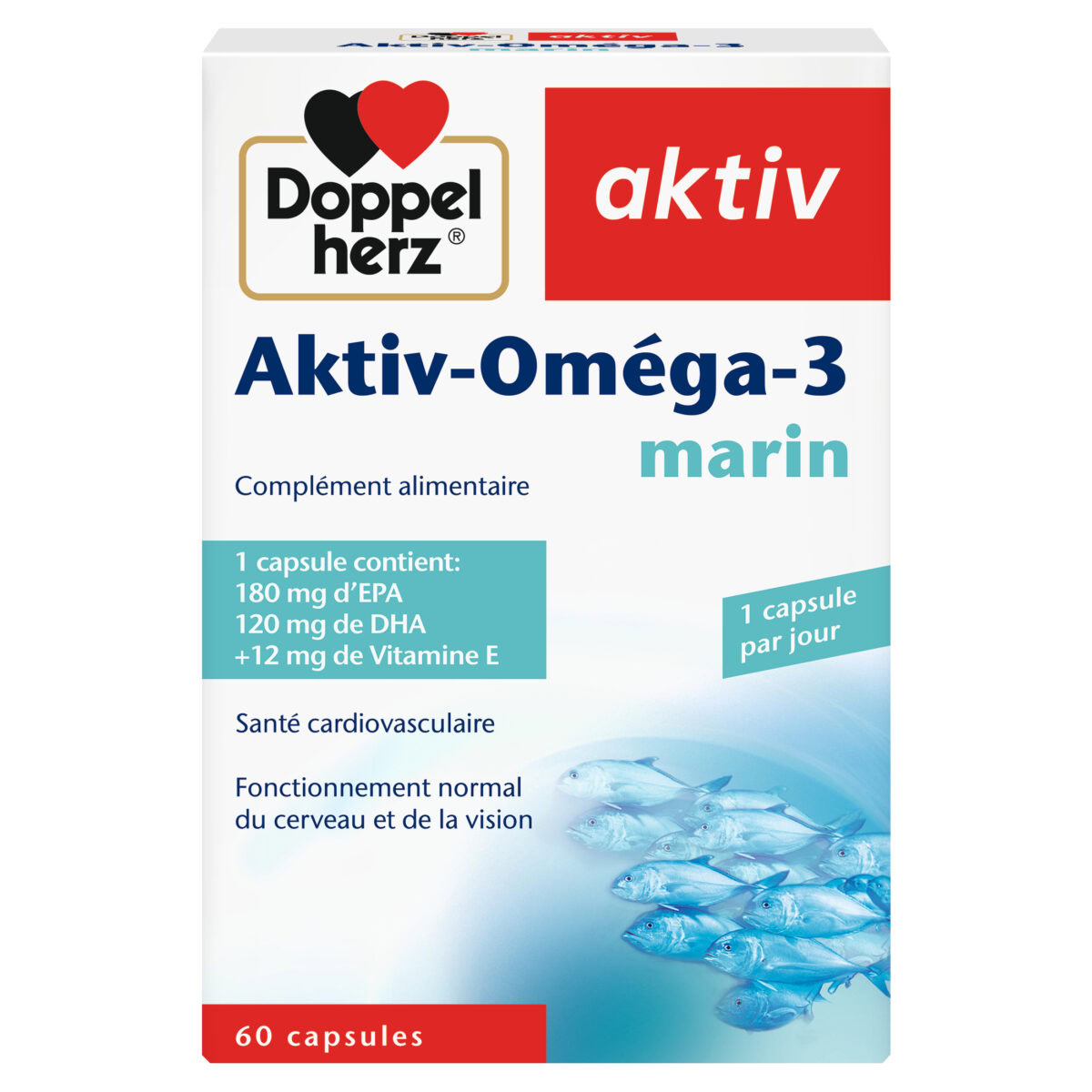 AKTIV Omega 3 Marin 60 Capsules - MaPara Tunisie