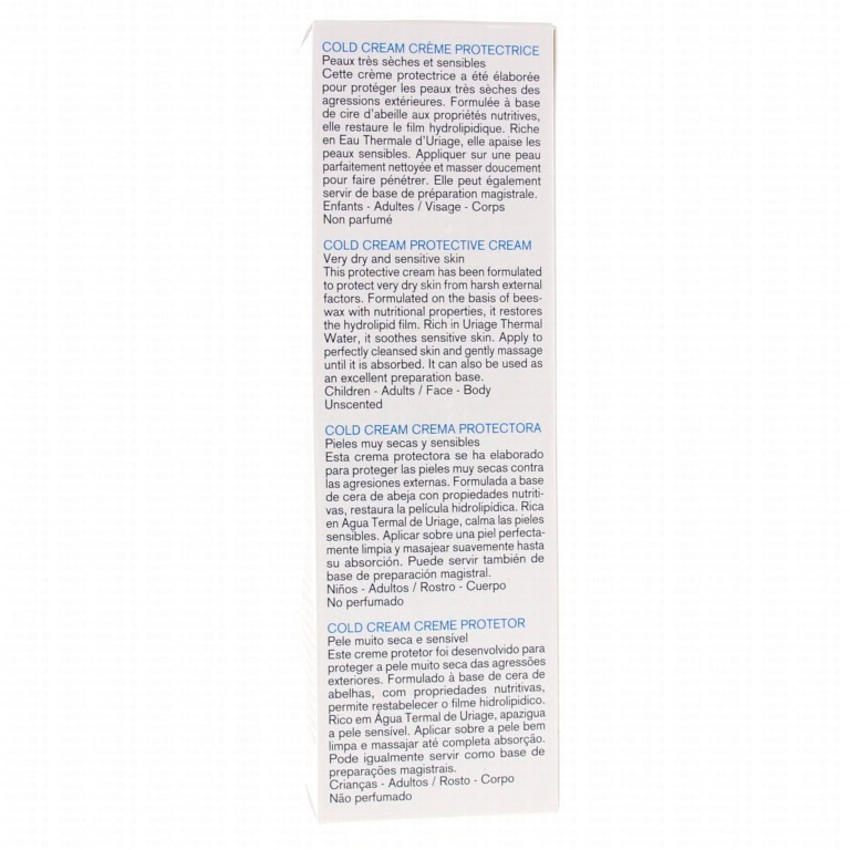 URIAGE Cold Cream Creme Protectrice 100ml - MaPara Tunisie