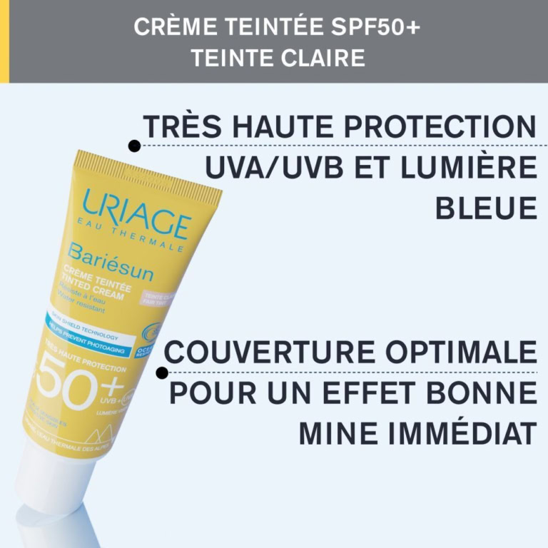 URIAGE Écran Bariésun Teintée Claire SPF50+ 50ml - MaPara Tunisie