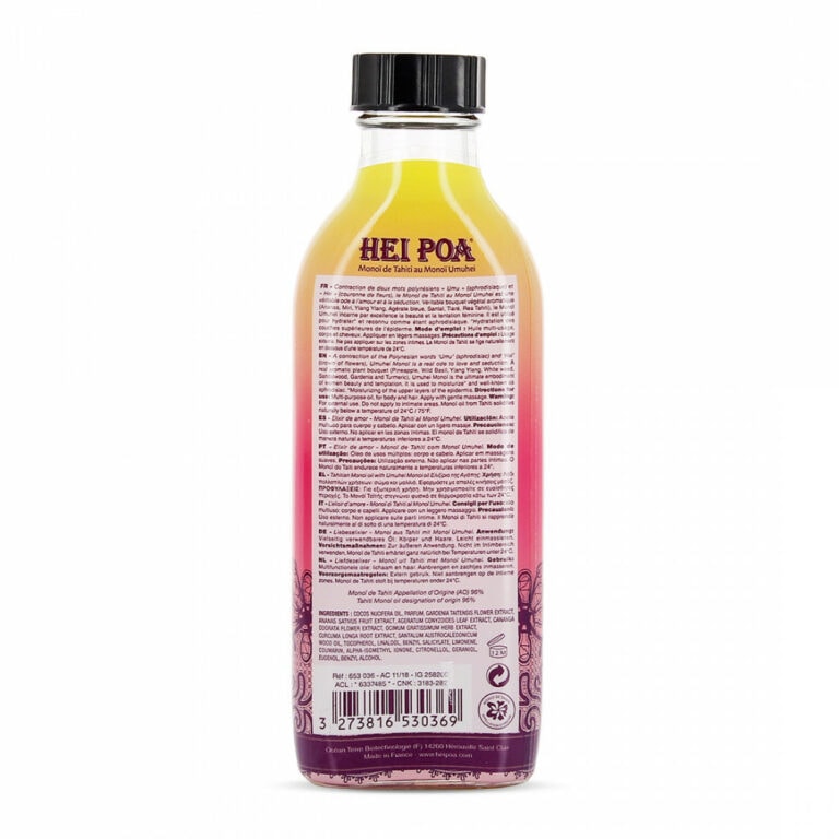 Hei Poa Elixir d'Amour Monoi de Tahiti au Umuhei 100ml - MaPara Tunisie