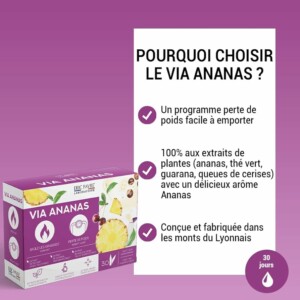 Eric Favre Via Ananas Brûleur de Graisses 30 doses - MaPara Tunisie