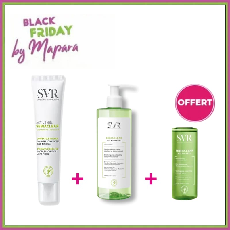 SVR Sebiaclear Gel Creme Active + Gel Moussant 400ml + Micropeel 150 ml ...