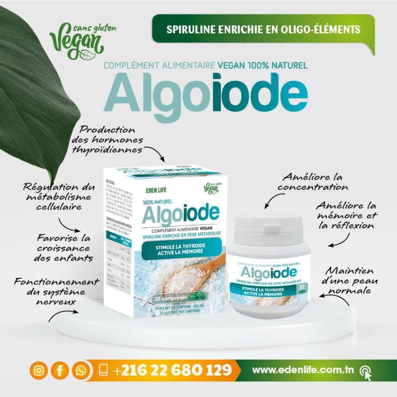 EDEN LIFE Algoiode 30 Comprimes - MaPara Tunisie