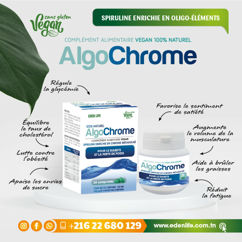 EDEN LIFE AlgoChrome 30 Comprimés - MaPara Tunisie