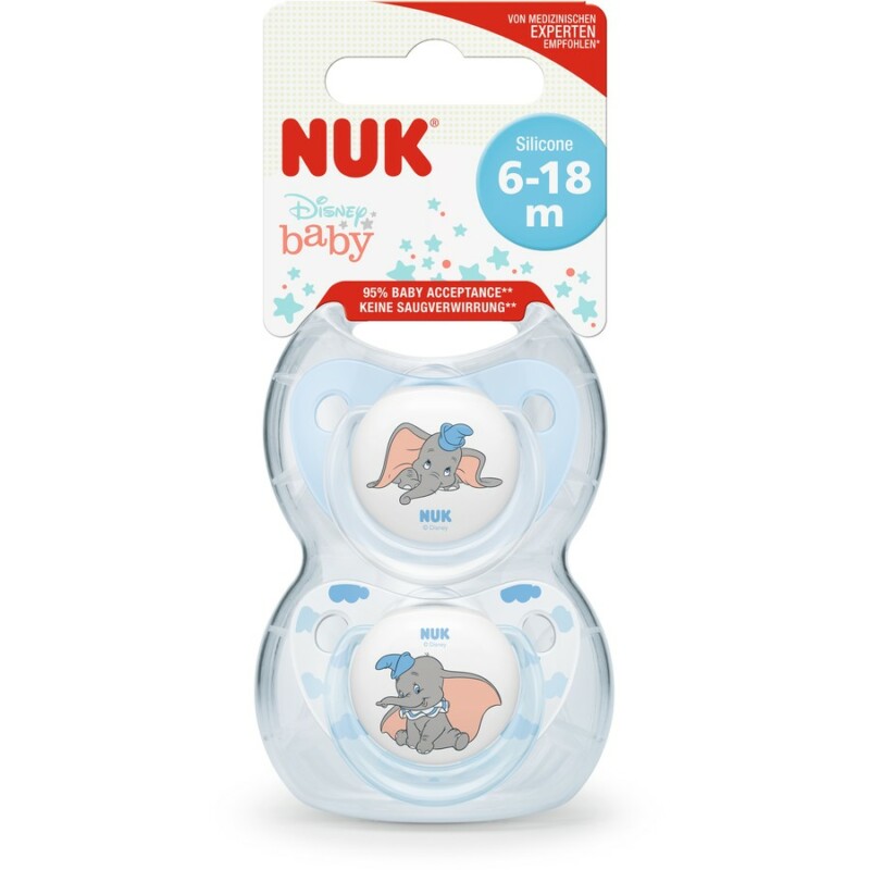 NUK Dumbo 2 Sucettes en Siclicone Garcon 6-18M - MaPara Tunisie