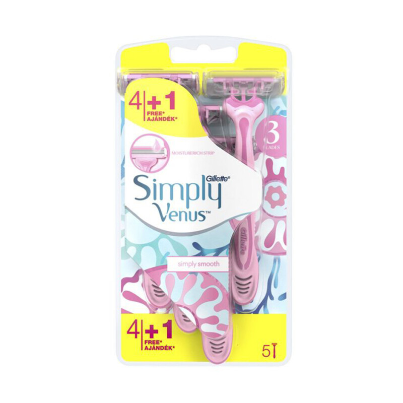Gillette Simply Venus 3 Rasoirs Jetables Femme 4+1 - MaPara Tunisie