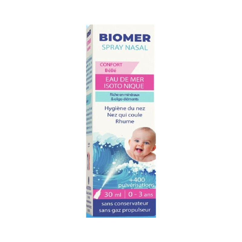 BIOMER Baby Spray Nasal Eau De Mer Isotonique 30ml - MaPara Tunisie