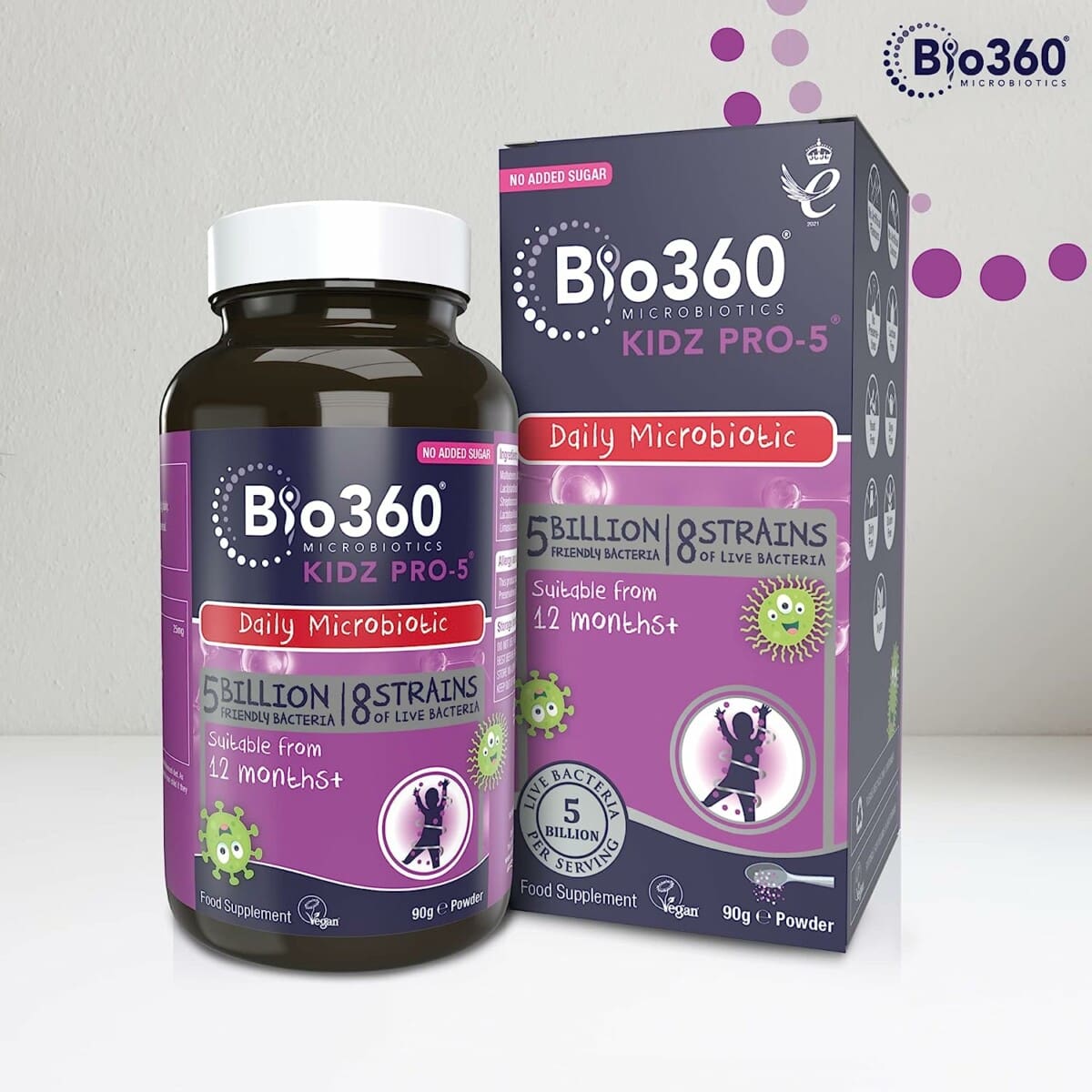 Natures Aid Bio360 Kidz Pro-5 Microbiotique pour Enfants 90 g - MaPara ...
