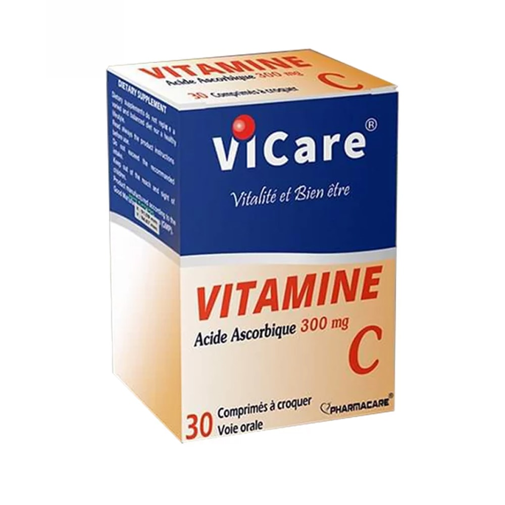 Pharmacare Vicare Vitamine C 30 Comprimés - MaPara Tunisie