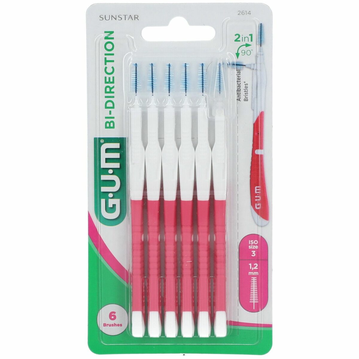 GUM Brossette Interdentaire Bi-Direction 1,2mm 2614 - MaPara Tunisie