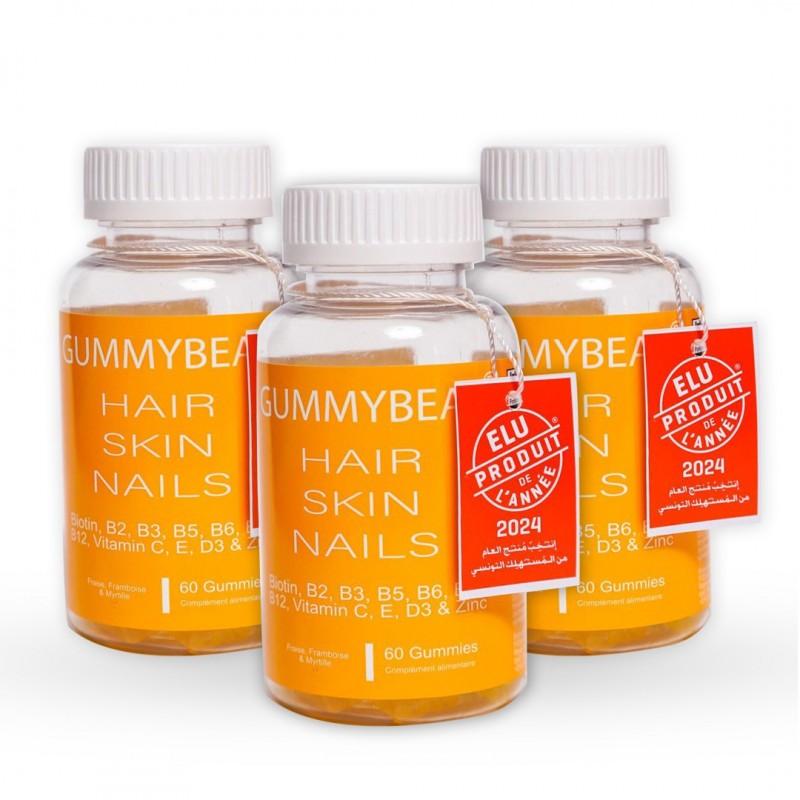 GummyBear 3 Boîtes Vitamines pour Cheveux, Peau et Ongles - MaPara Tunisie