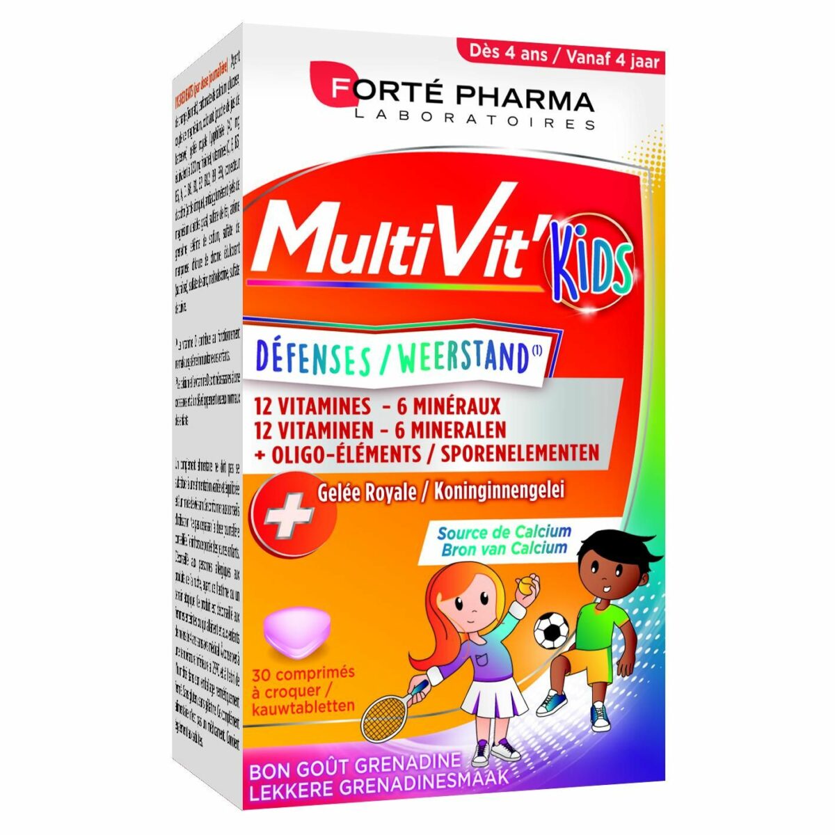 Forté Pharma MultiVit'Kids Défenses 30 Comprimés à Croquer - MaPara Tunisie