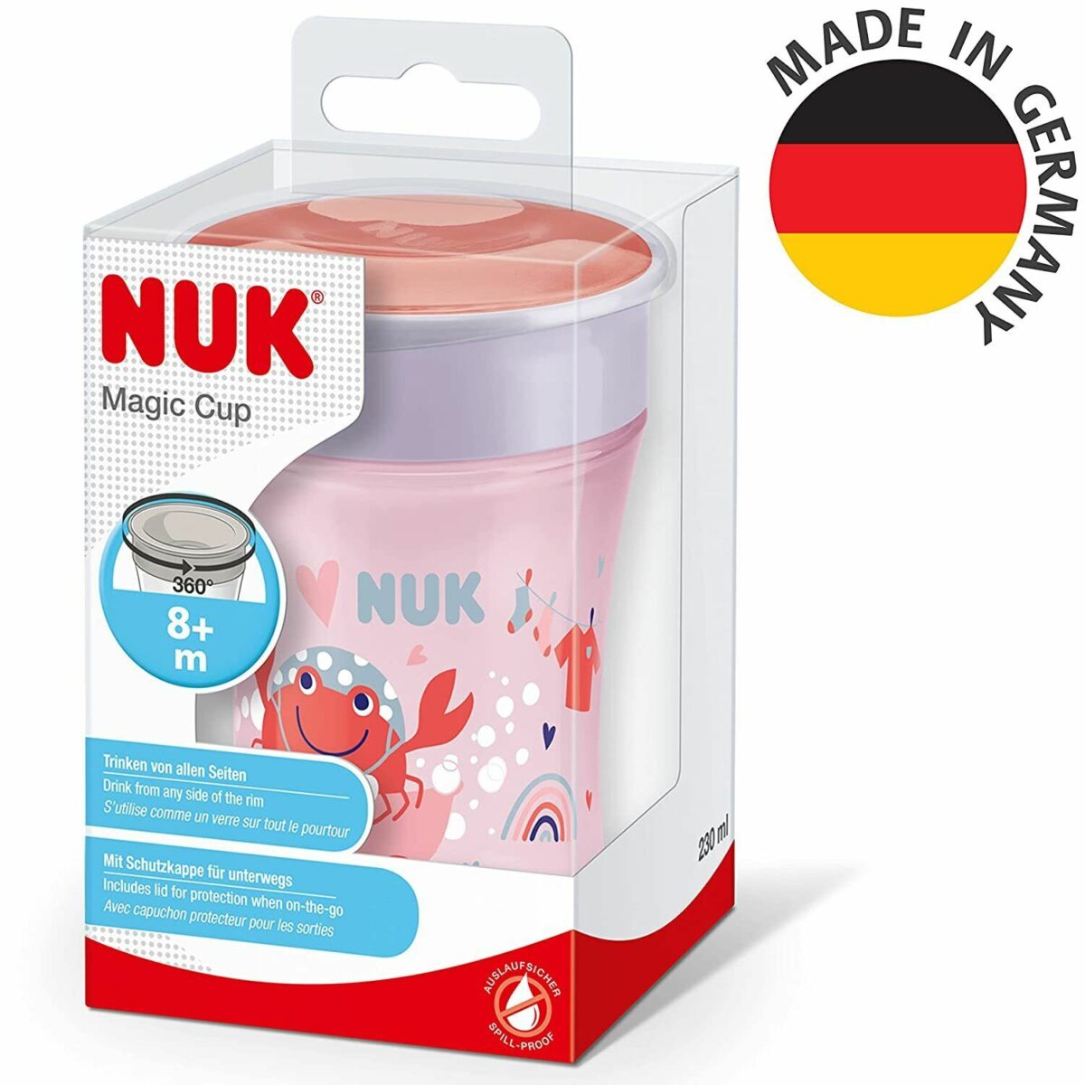 Nuk Magic Cup 360 Silicone Mixte 8 mois + 230 ml - MaPara Tunisie