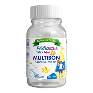 Pédiakids Multibon Calcium Vitamine D3 30 Gummies - MaPara Tunisie