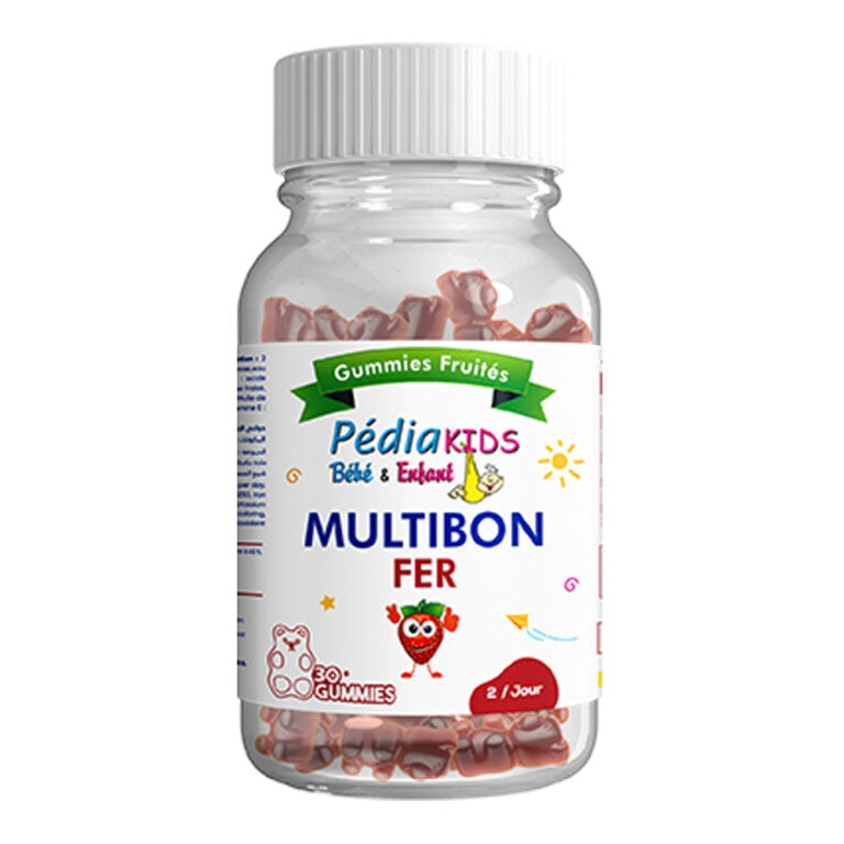 Pédiakids Multibon Fer 30 Gummies - MaPara Tunisie