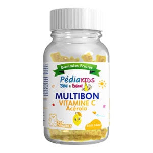 Pédiakids Multibon Vitamine C Acérola 30 Gummies - MaPara Tunisie