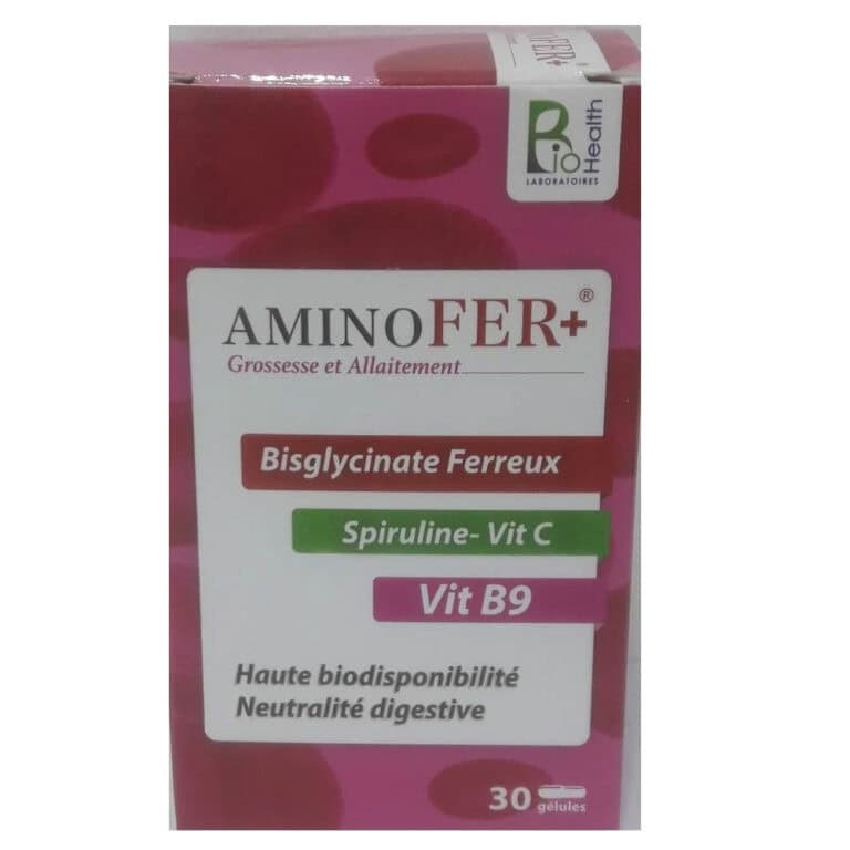 Biohealth Aminofer Plus Grossesse et Allaitement 30 Gélules - MaPara ...