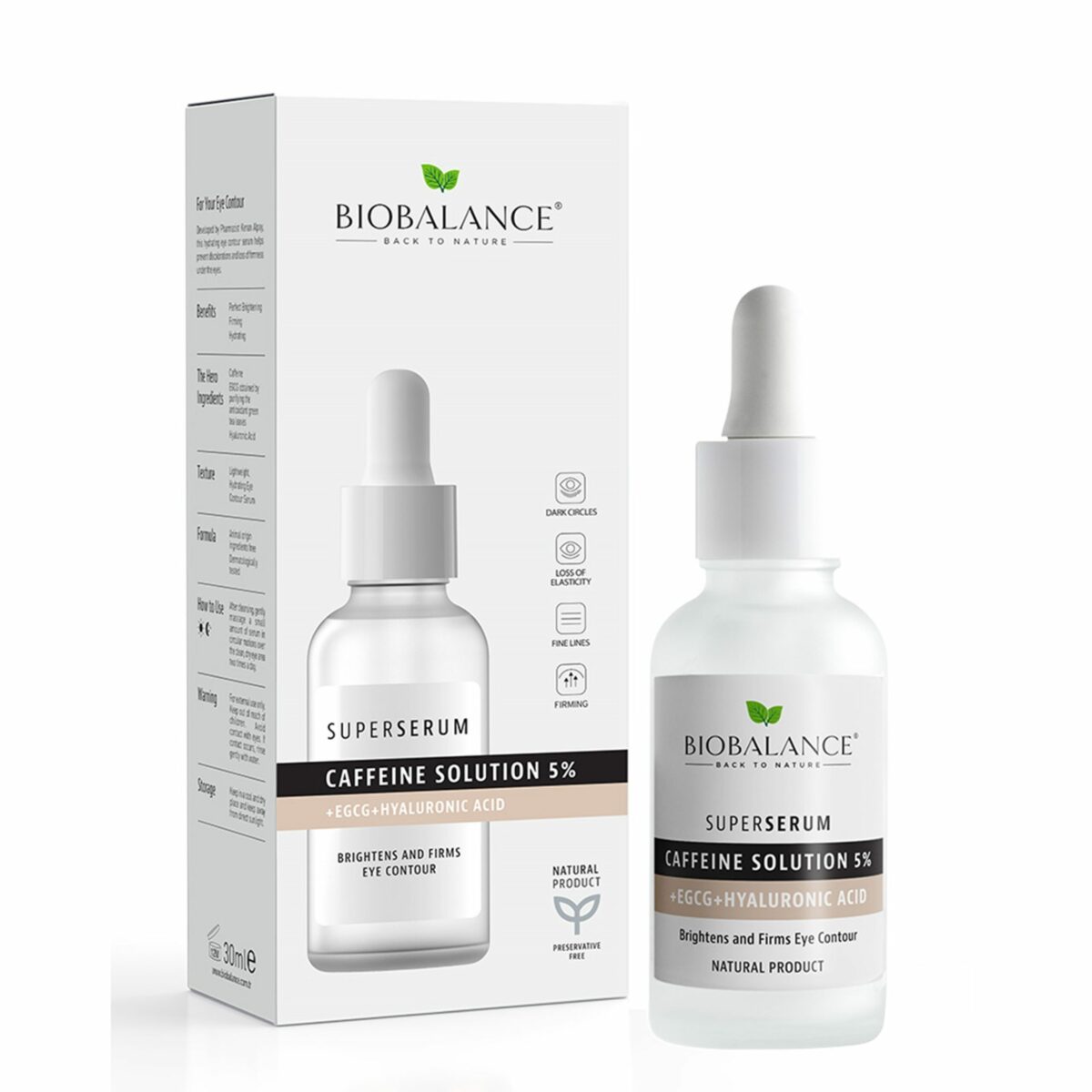 Biobalance Serum Caffeine Solution 5% Super 30ml - MaPara Tunisie