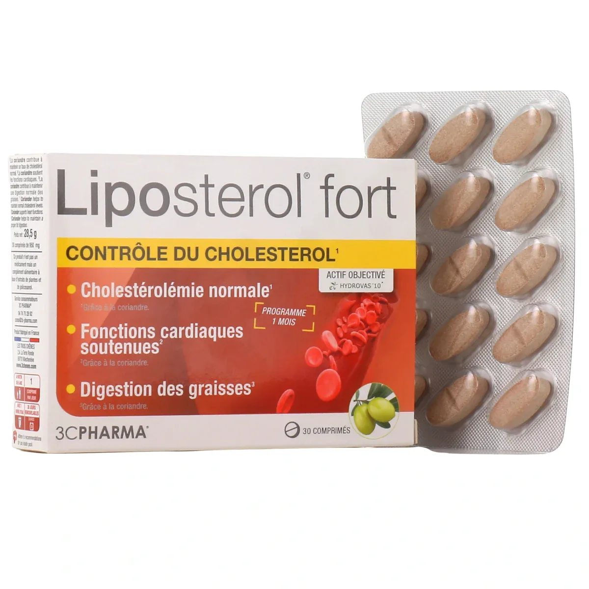 3 Chenes Liposterol Fort Contrôle du Cholestérol 30 Comprimes - MaPara ...