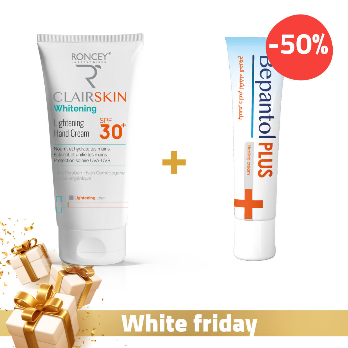 Roncey Clairskin Crème à Mains SPF 30+ 100ml + Roncey Bepantol Plus ...